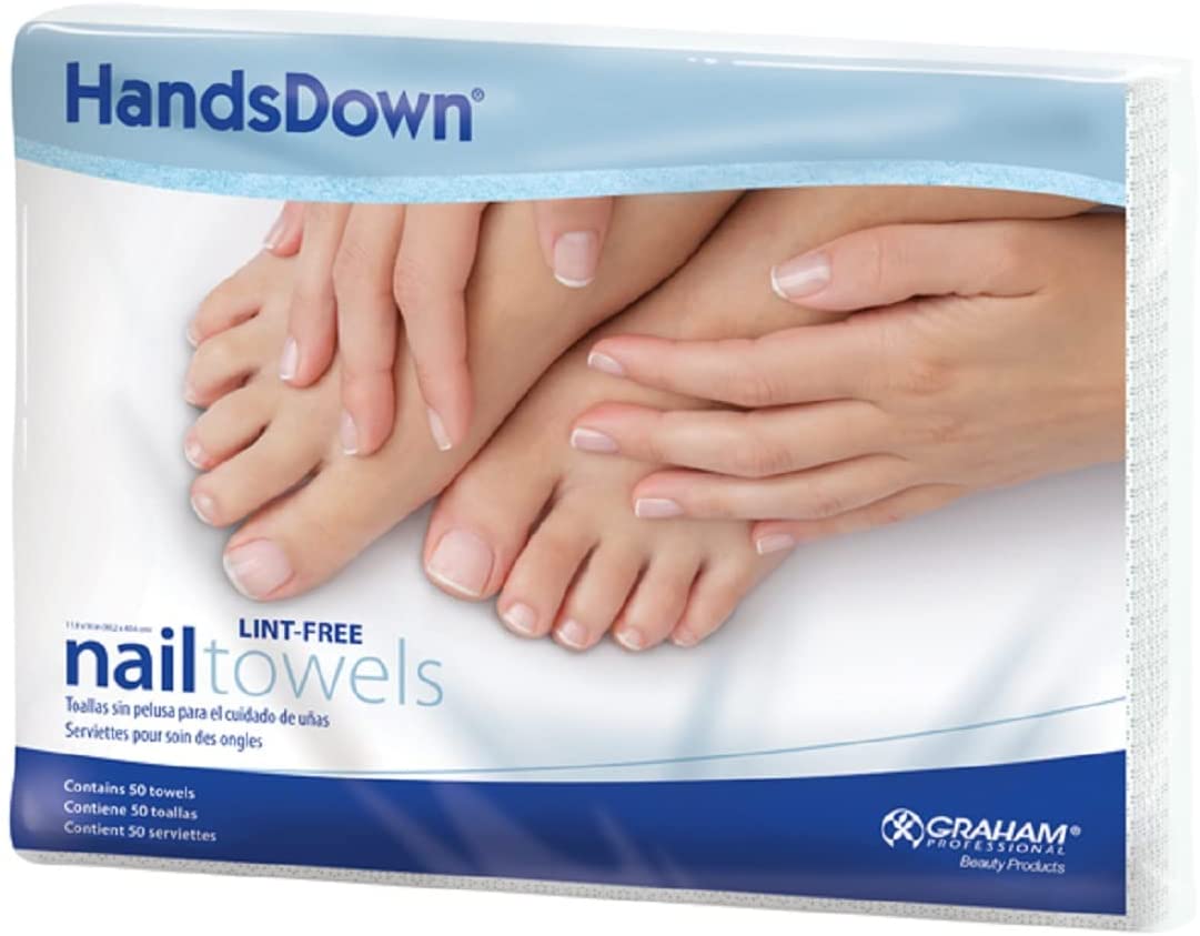 42910 HANDSDOWN LINT-FREE NAIL TOWEL-50/PKG
